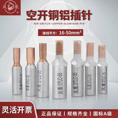 凤凰鸭嘴鼻子铜铝插针国标A级加厚DTLC-16253550平方空开铝线鼻子