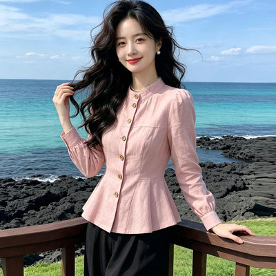 秋冬时尚韩版长袖衬衫女2026秋季新款时髦洋气韩版显瘦百搭0915d