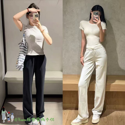 From上新~夏季薄款/窄版Soft神裤运动显瘦显腿长直筒裤高腰长裤女