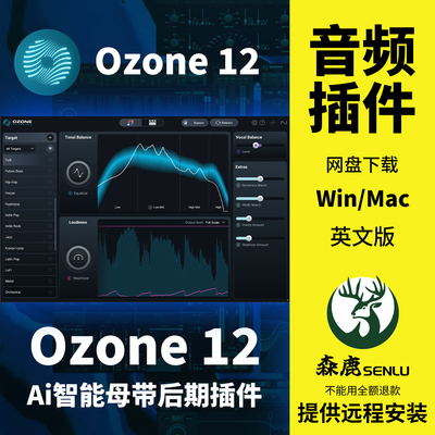 iZotope Ozone 12 臭氧12 AI智能一键母带处理效果器混音插件