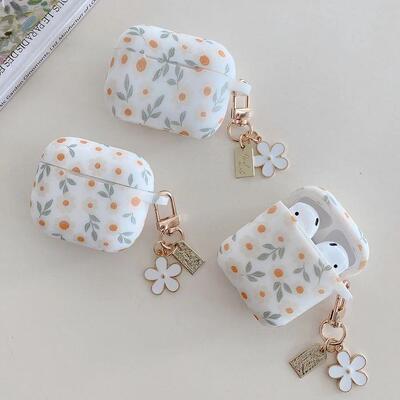 For Apple AirPods 4 ANC Flower Print Earphone Case For AirPo