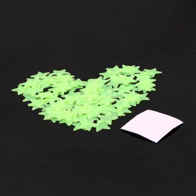 100pcs noctilucent stars Home Wall Glow in the Dark Star Sti