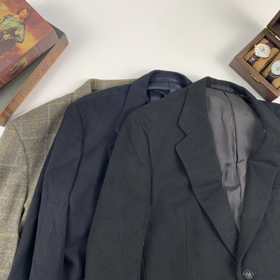 vintage古着日制粗花呢男女西装Harris Tweed呢复古日系西服-89