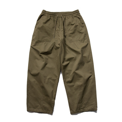 水洗磨毛工装休闲直筒裤