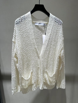 IROoir锦纶开衫V领长袖毛衫