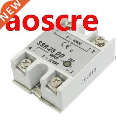 10 pcs SSR-25DD Single-Phase Solid State Relay 25A/110V DC