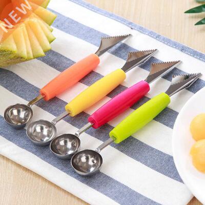 2 In 1 Ice Cream Ball Spoon Double stainless steel melon bal