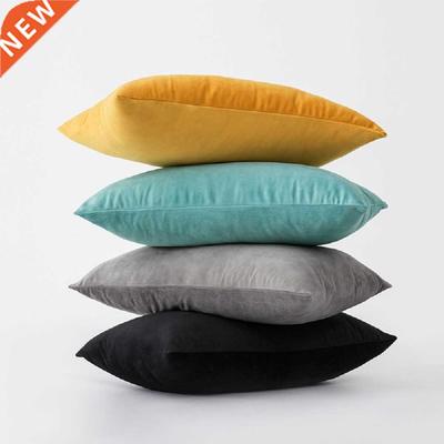Inyahome Throw Pillow Cases Cozy Soft Velvet Square Decorati