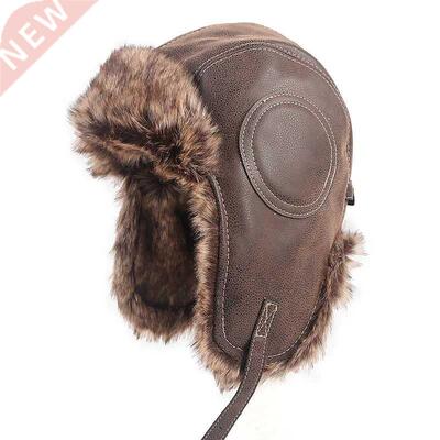 Men's Winter Hat Ushanka Trapper Bomber Hat Men 2022 Soft Le