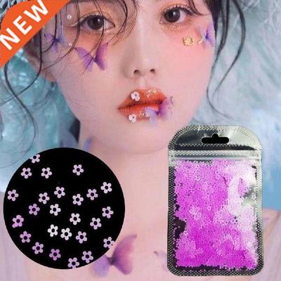 Nail Glitters Easy to Stick Plum Flower  Glitter