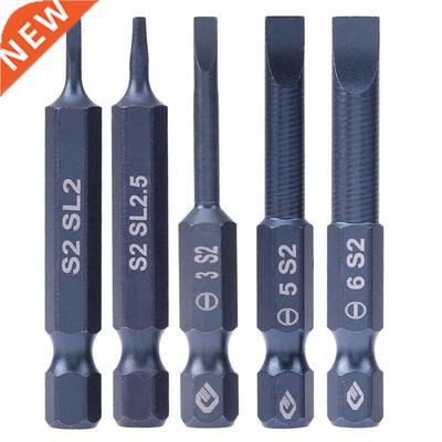 10 Pcs 1/4 inches Slotted S2,SL2-SL5 Screwdrivers Drill Bits