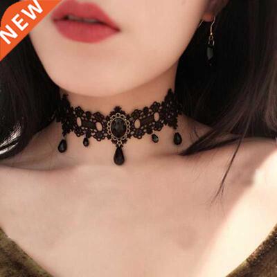 fashion Gothic Victorian Crystal Tassel Tattoo Choker Neckla