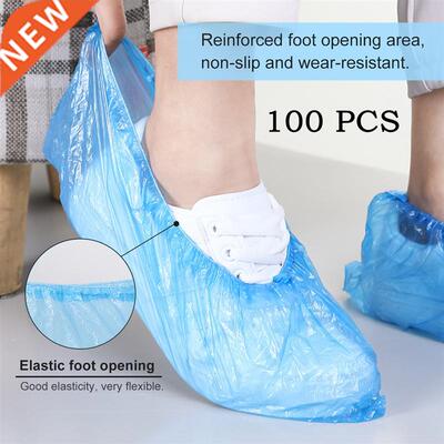 100pcs Plastic Disposable Shoe C100 pieces of disposable pla