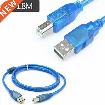 Transparent USB2.0 A Male to B Male Prnter Cable 1.8m