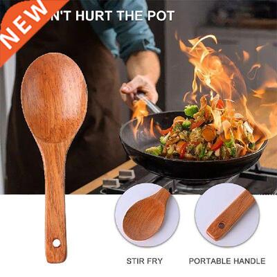 4pcs Kitchen Utensils Home Wooden Spoon Non Stick Rice