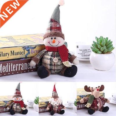 Cute Christmas Plush Toy Christmas Ornament Sitting Santa