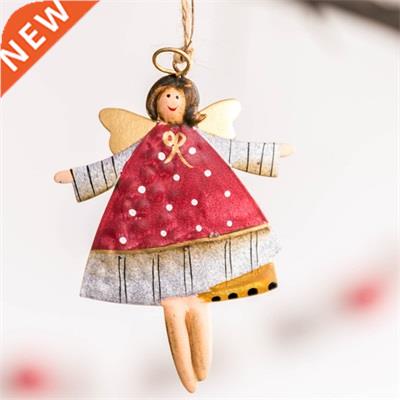 Vintage Christmas Iron Crafts Pendant Cute Angel Santa