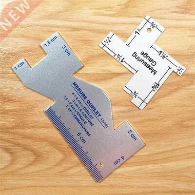 Precision Seam Measuring Gauge Metal Quilting Tailor Ruler T