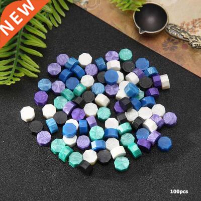 100pcs Retro Octagon Fire Painting Pills Sealing Wax Granule