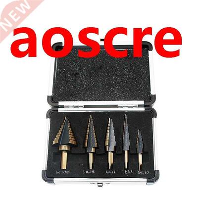 5pcs Step Drill Bit Set Hss Cobalt Multiple Hole Step Drills