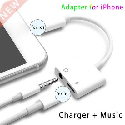 2 IN 1 Audio Adapter Charging Earphone Cable For iPhone 13 1