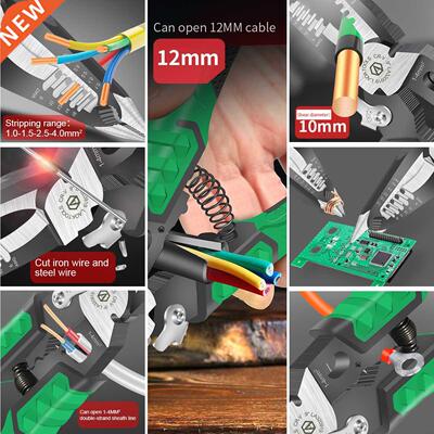 Multifunction Long Nose Pliers Electrician Wire Stripper To