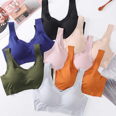 Ice Silk Bra Seamless Vest Bras Women Push Up Underwear Ling