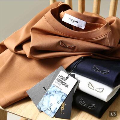 无距好物甄选男装高端男士匹马棉T恤夏季液氨冰丝水柔棉PSENY短袖