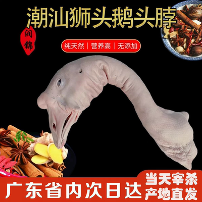 潮汕狮头鹅澄海狮头鹅鲜鹅鹅头生鲜大鹅头鹅头颈纯鹅头现杀1.5斤