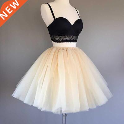 7Layered 50cm Tutu Tulle Skirts Womens High Waist Swing Doll
