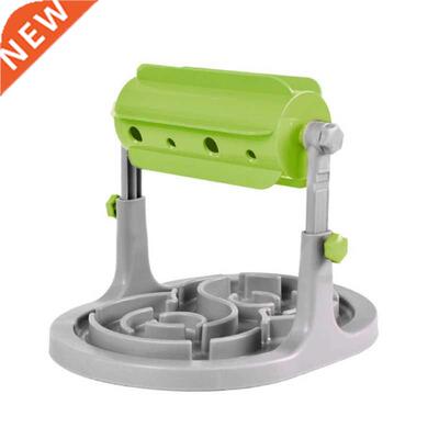 Pet Dog Puppy Adjustable Height Slow Roller Feeder Leakage F