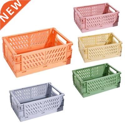 Collpsible Crte Plstic Folding Storge Box Bsket Utility