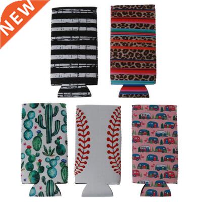 5Pcs Perfect 适用于 12oz Slim Can Cooler Neoprene Beer Cooli