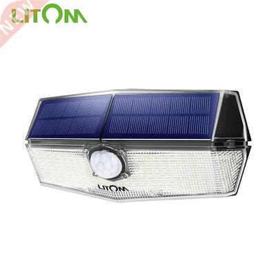 1/2 PCS Litom 200 LED Solar Light IPX7 Waterproof Solar Lam