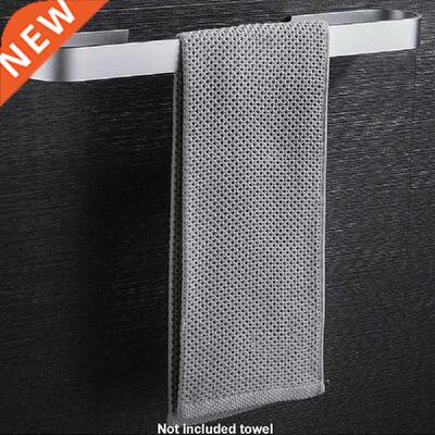 Towel Holder Bathroom Towels Rack Hanger Black Silver Alloy