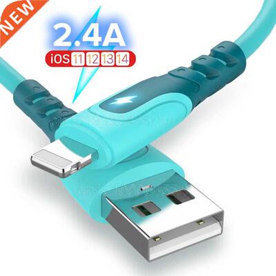 Soft USB Charging Cable For iPhone 12 11 Pro Max X XR XS 8 7