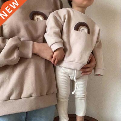 MILANCEL 2021 Autumn New Family Outfit Rainbow Hoodlies Mot