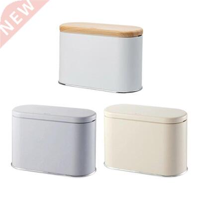 Desk Mini Trash Can Garbage Bin with Lid Rubbish Waste Co