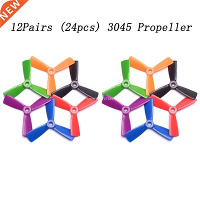 12 Pairs 3045 (6 color ) 3 blades Leaf Blade Prop Propeller