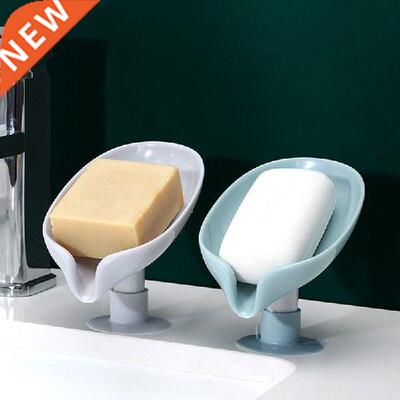Leaf Shape Soap Box Drain Soap Holder Box Bathroom Shower