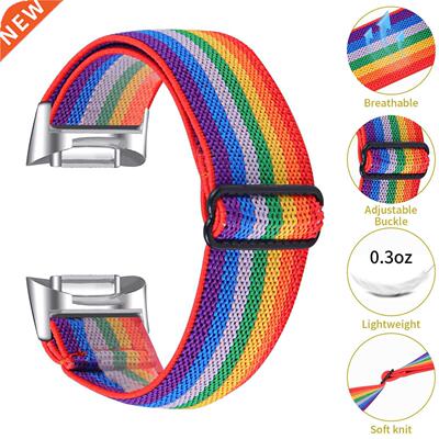 Strap For Fitbit Charge 5 Watchband Adjustable Elastic Nylon