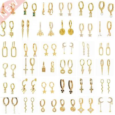 AIDE rendy Gold Hoops Earrings For Women 925 Sterling Silver