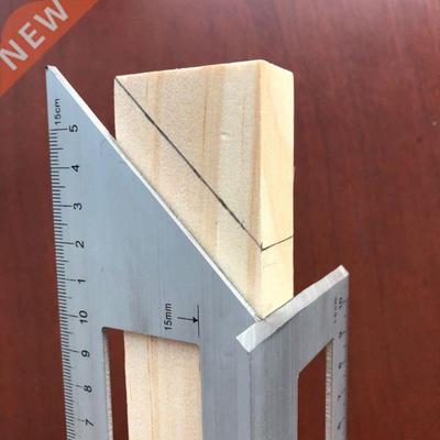 Aluminum Alloy Wooden Square Multifunction Ruler 45 90 Degre
