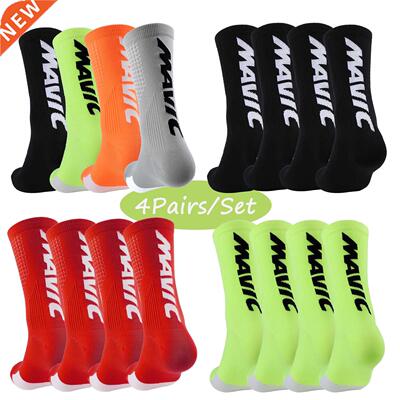 Cycling Socks Breathable 4 Pairs/ Set Sports Socks Women Men