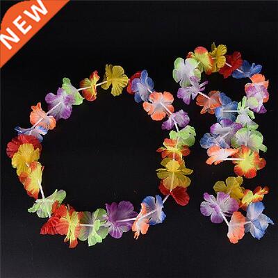 4Pc Hawaiian Artificial Flowers Leis Garland Necklace Fancy
