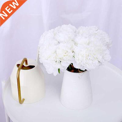5pcs Silk Peonies Artificial Flowers White Wedding Home Deco