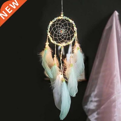 Drem Ctcher With LED Light Fether Wind Chimes Home rt