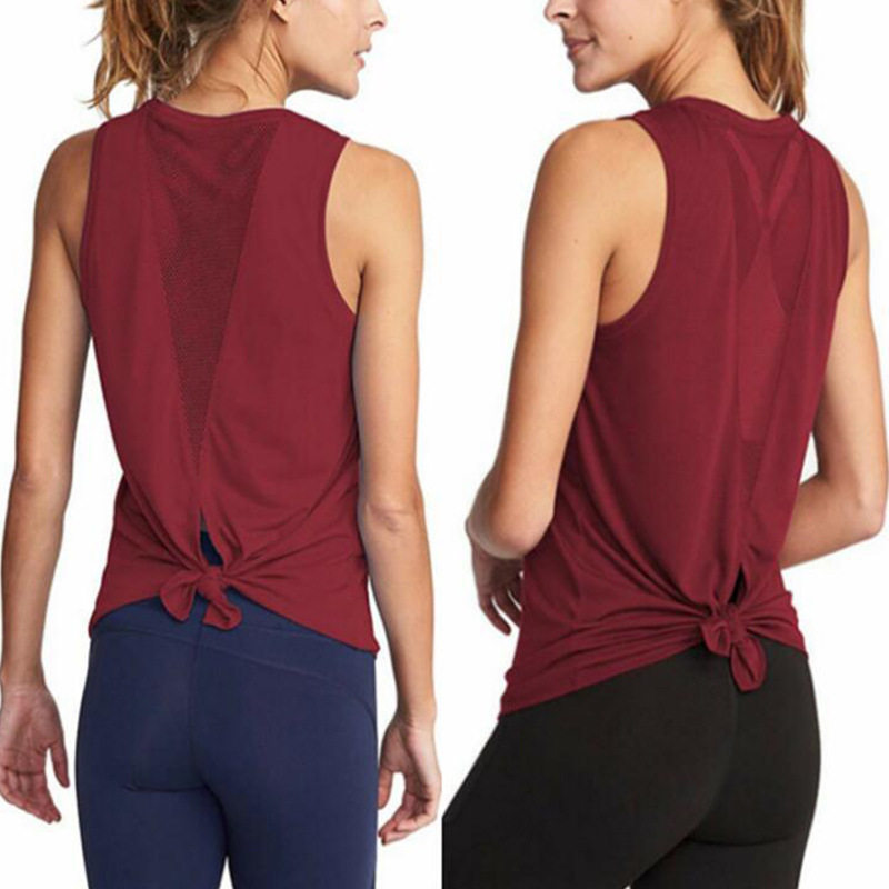 Women's Sleeveless Yoga Tank Top 女士无袖运动瑜伽运动背心