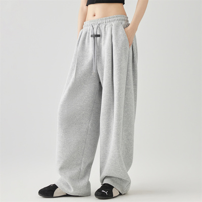 GOLFCROSS春季抽绳系带卫裤宽松休闲运动裤潮牌阔腿直筒长裤男女