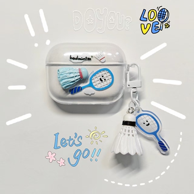 小清新vivotws5e保护套vivotws5pro耳机套羽毛球iqootws5i卡通tws4耳机壳tws3e